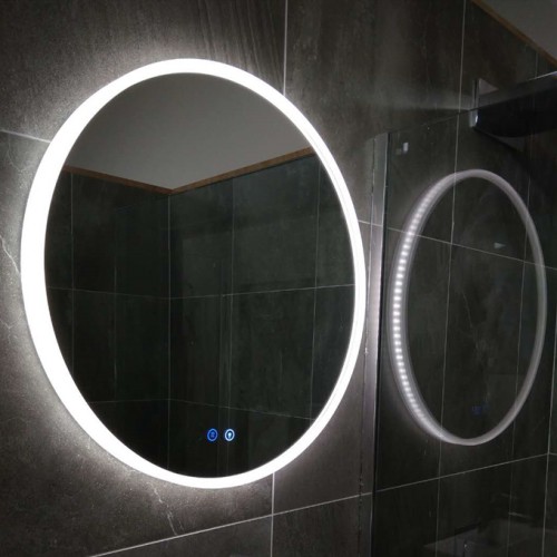 LED Mirror 700/800 Round white acrylic frame